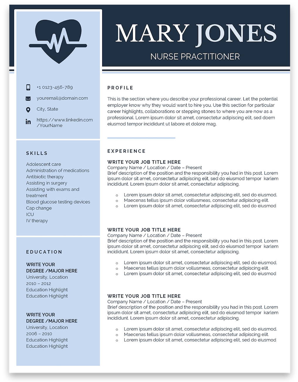Chicago Resume Template ResumeSeed