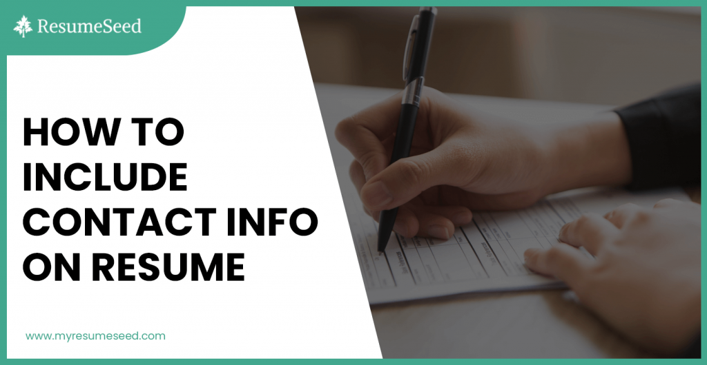 How to Include Contact Info on Resume - ResumeSeed